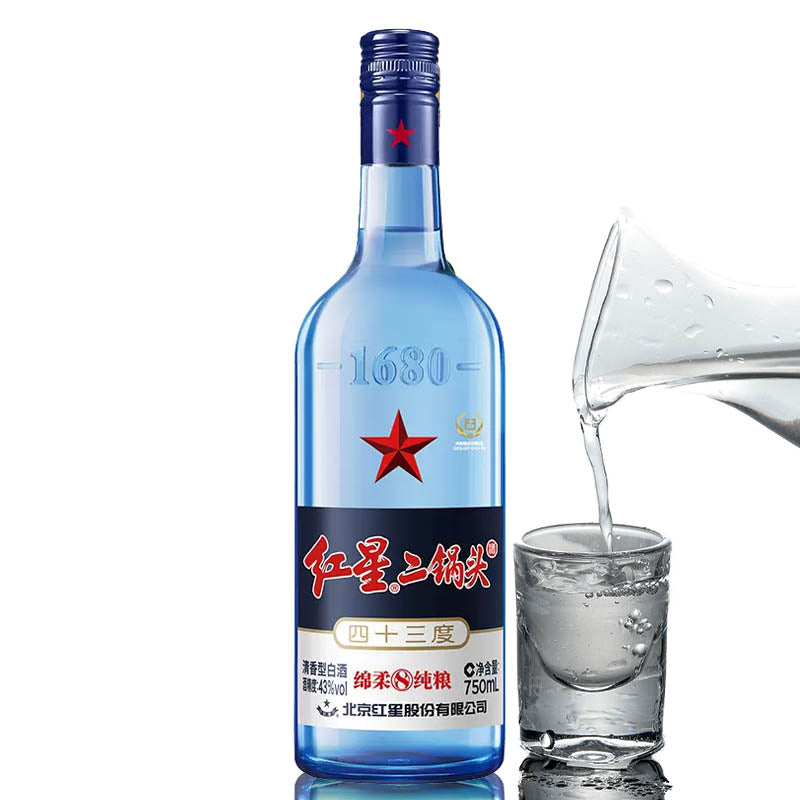 Licor Baijiu chino Erguotou | 43 Grados | OneSupermarket