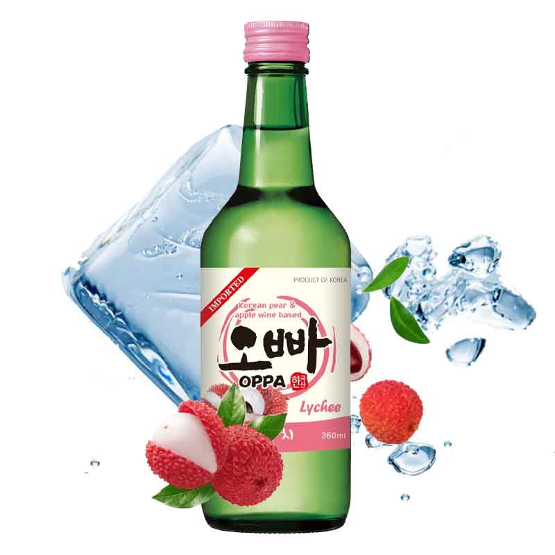 Licor Coreano Soju de Lychee 360ml | OPPA | OneSupermarket